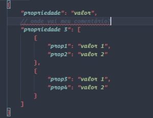 É possível fazer comentários em JSON - Iglu Online